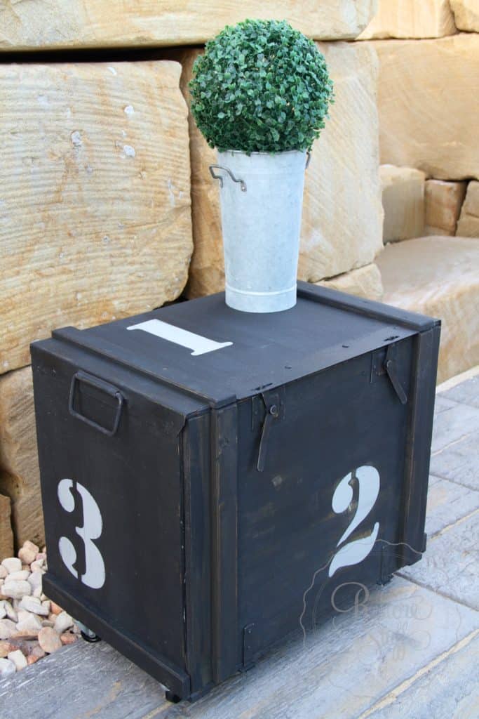 Another Army Box Up-cycled to Side Table with Milk Paint - I Restore Stuff