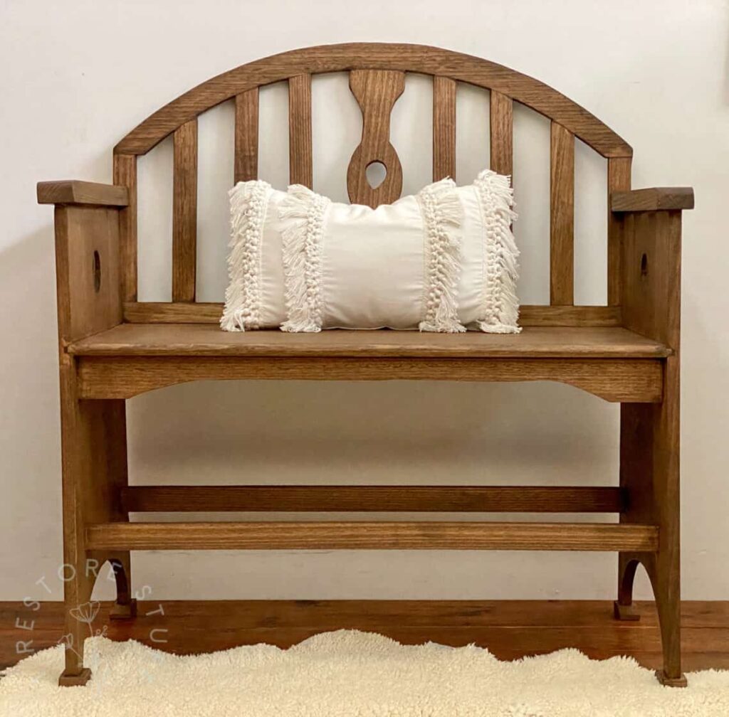 Cappuccino Finish on a Tasmanian Oak Bench Seat - Stain & Finishing Oil